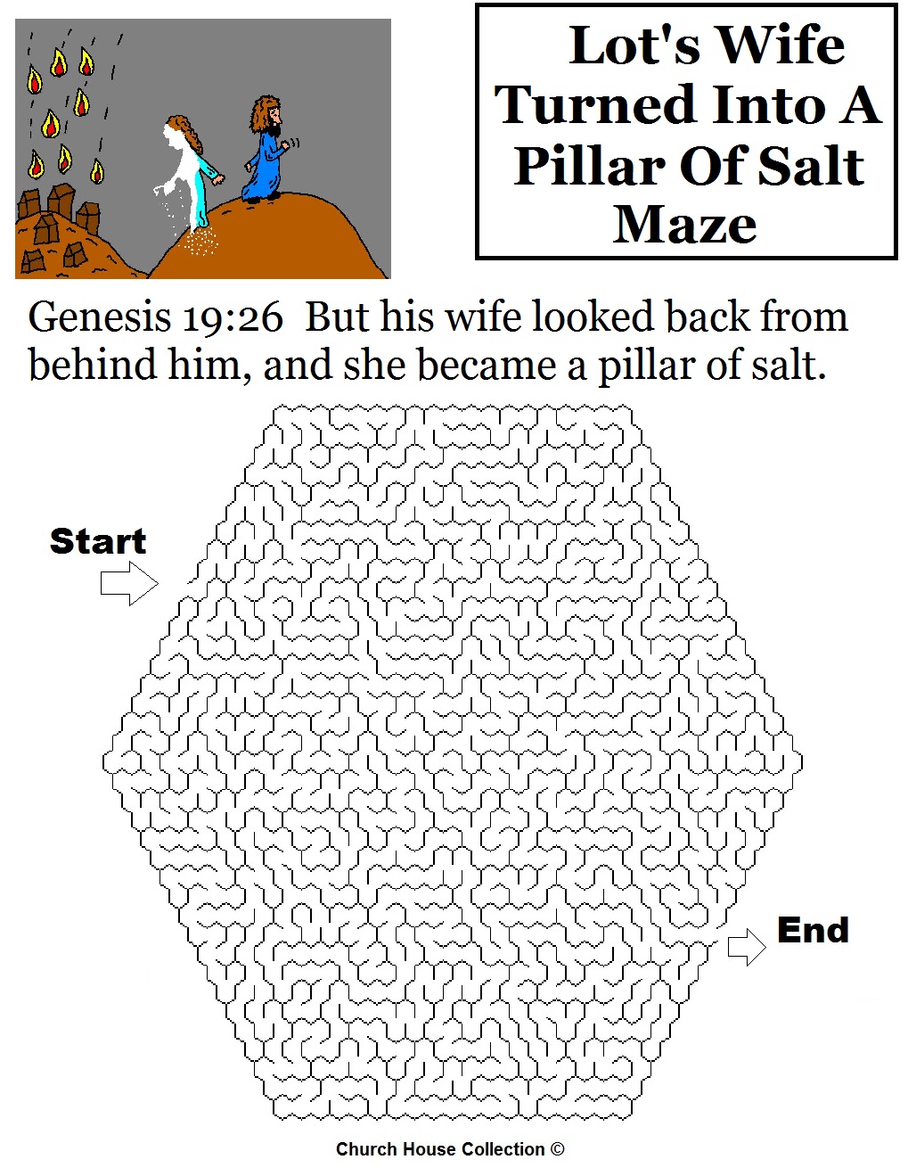 Lot's Wife Turned Into A Pillar Of Salt Maze